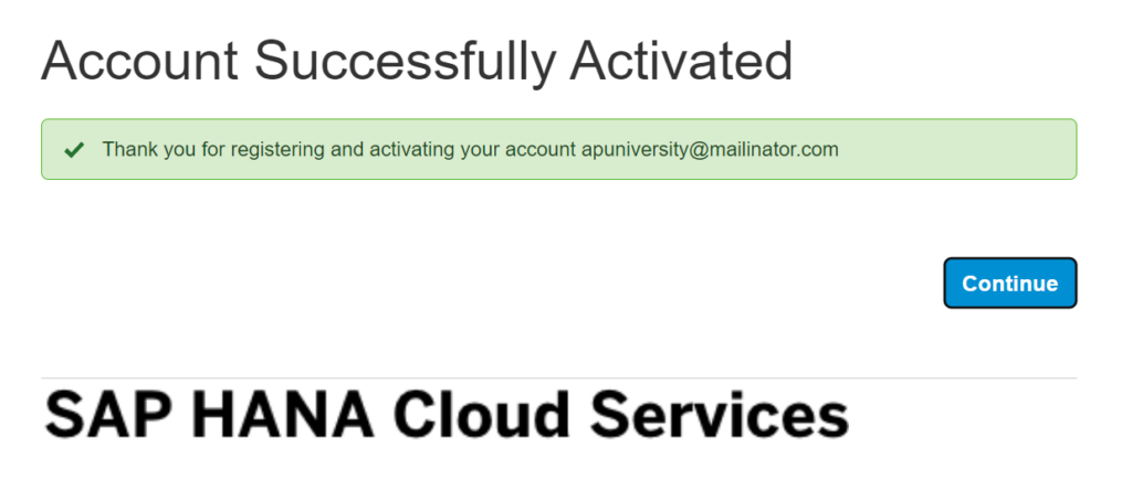Account Activation – Analysis Prime University