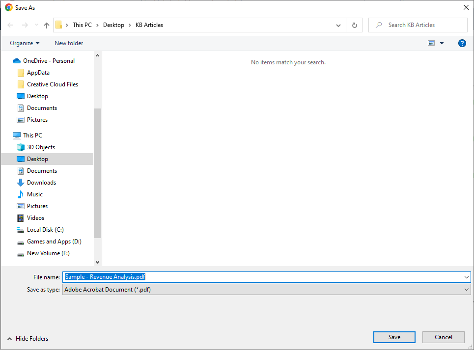 Exporting SAC Stories to PDF – Analysis Prime University