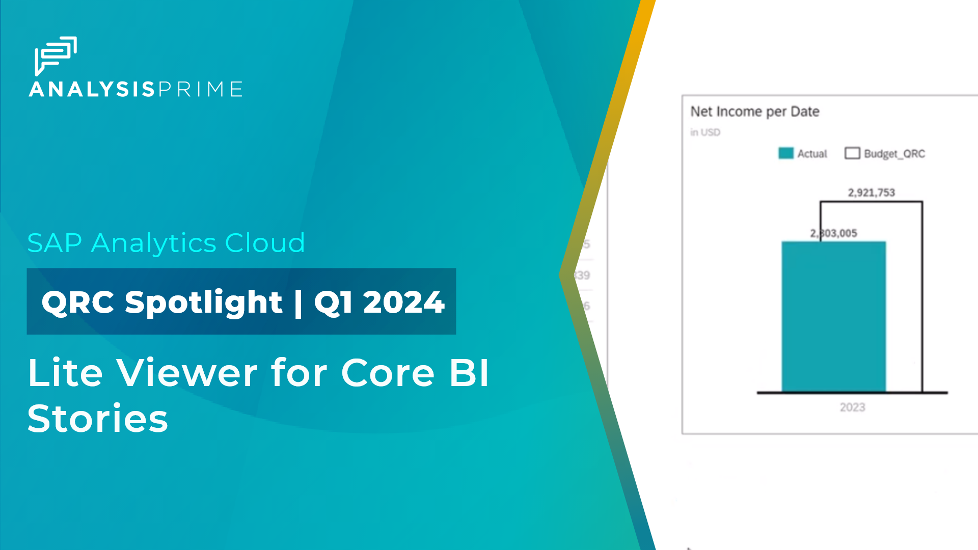 Lite Viewer for Core BI Stories – Analysis Prime University