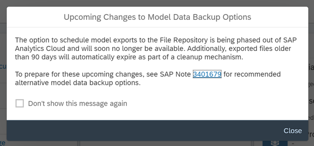 Changes to Model Exports in SAC: No More File Repository – Analysis ...