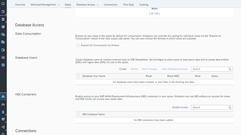 Setting Up External Database Access in a Space – Analysis Prime University