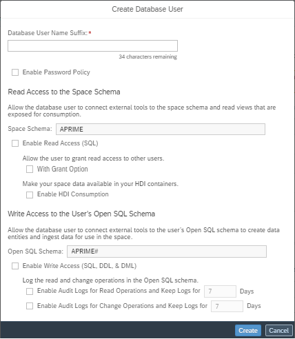 Setting Up External Database Access in a Space – Analysis Prime University