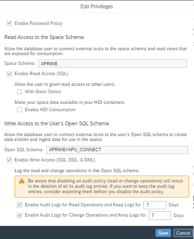Setting Up External Database Access in a Space – Analysis Prime University