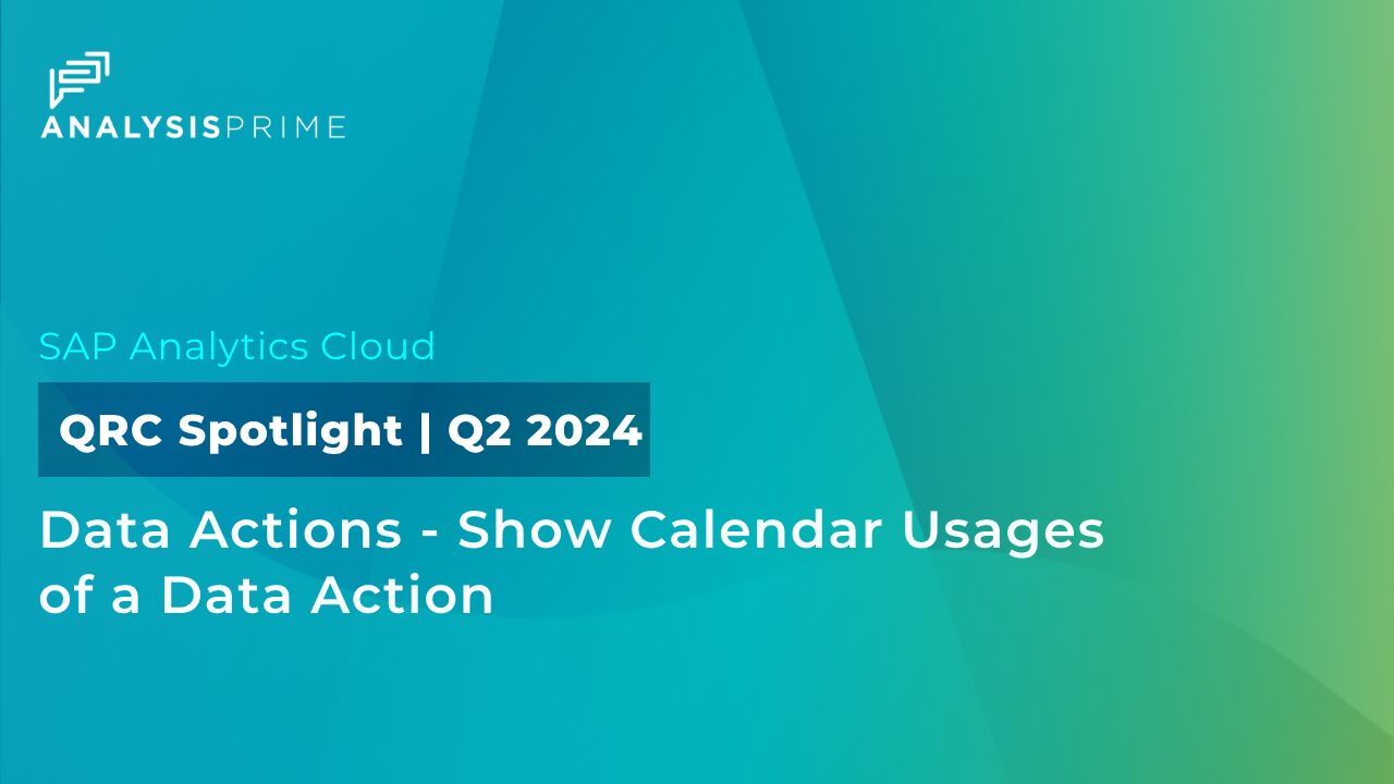 Data Actions – Show Calendar Usages of a Data Action – Analysis Prime ...